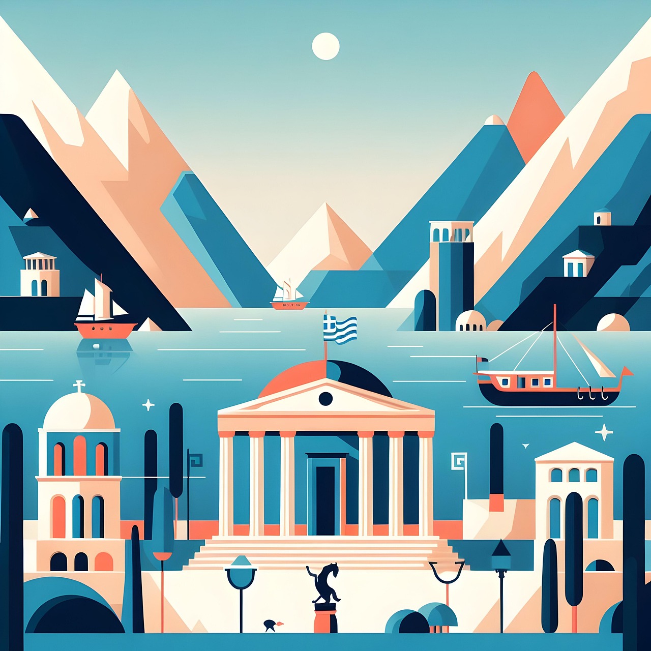Download Greece Nature Sea Royalty-Free Stock Illustration Image - Pixabay