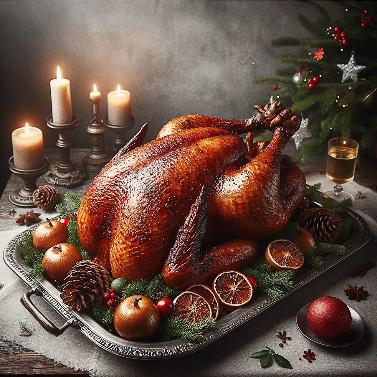 Download Christmas Roast Candle Holder Lights Royalty-Free Stock ...