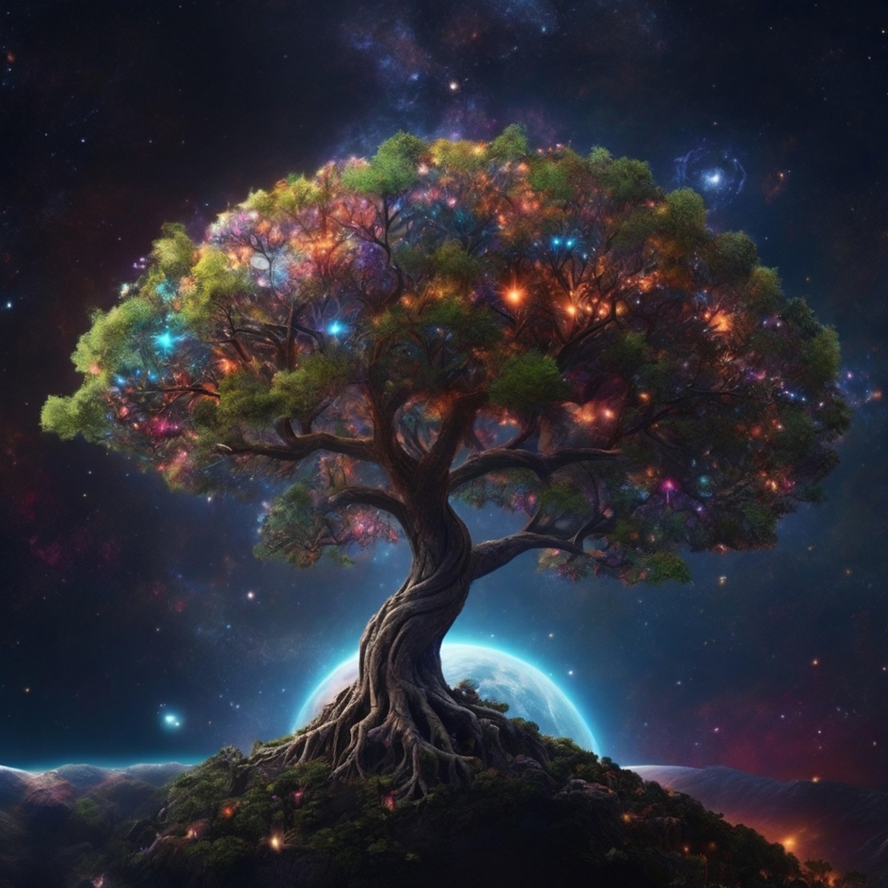 Download Ai Generated, Tree Of Life, Cosmos. Royalty-Free Stock ...