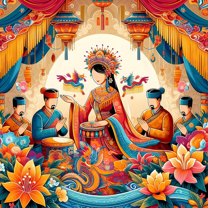 Download Colorful, Ornate, Traditional Chinese Art. Royalty-Free Stock ...