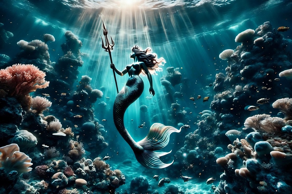 Download Ai Generated Mermaid Underwater Royalty Free Stock Illustration Image Pixabay