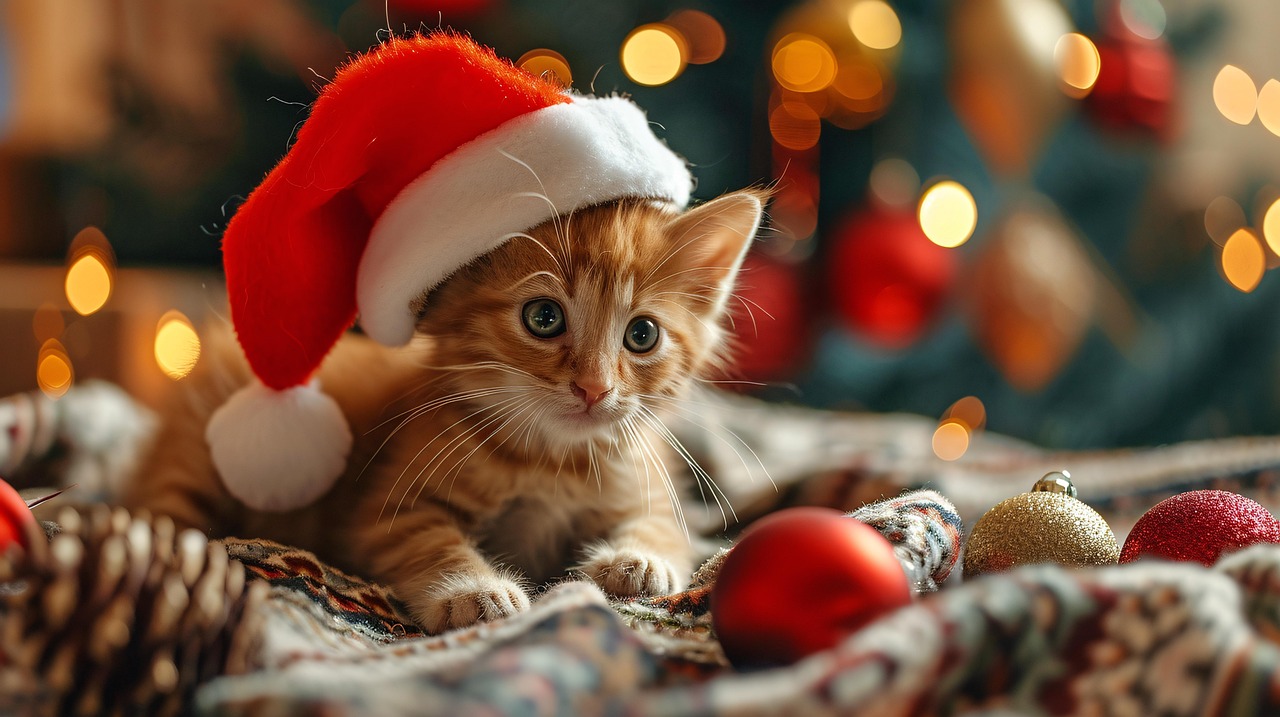 Download Ai Generated, Christmas, Kitten. Royalty-Free Stock Illustration Image - Pixabay