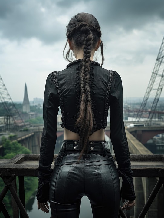 Download Woman, Leather, Bridge. Royalty-Free Stock Illustration Image ...