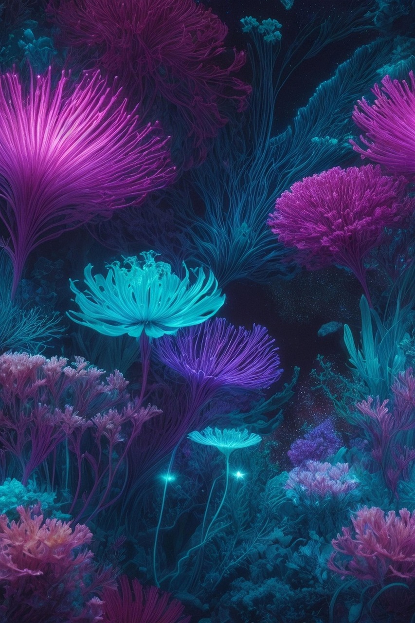 Download Ai Generated Flowers Glowing Royalty-Free Stock Illustration ...