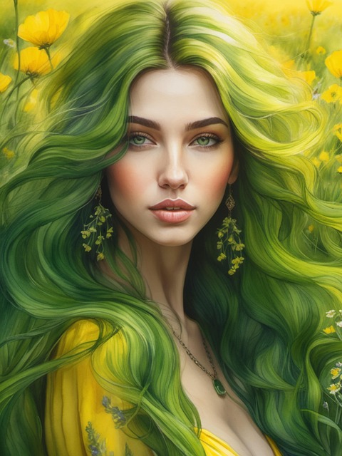Download Green, Yellow, Flowers. Royalty-Free Stock Illustration Image ...