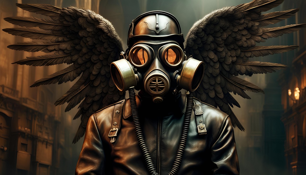 Download Ai Generated, Bio Angel, Post Apocalyptic. Royalty-Free Stock ...