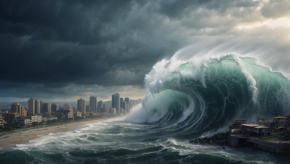 Download Ai Generated, Tsunami, Sea. Royalty-Free Stock Illustration ...