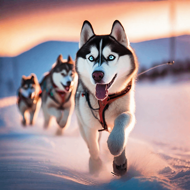 Download Running Fox Trio Arctic Sprint In Snow Winter Wonderland Foxes ...
