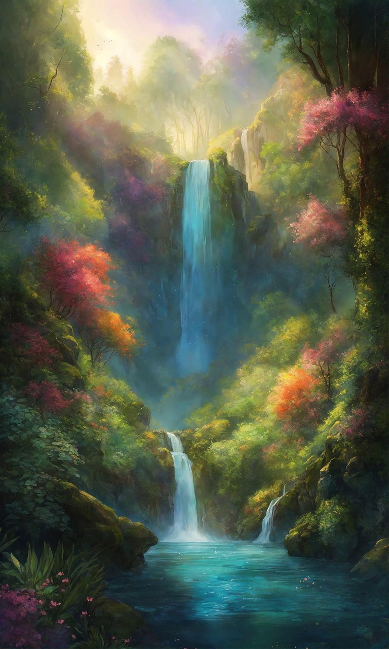 Download Waterfall, Ethereal, Fantasy. Royalty-Free Stock Illustration ...