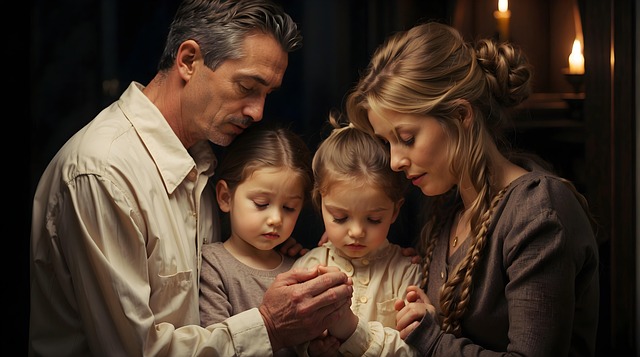 Download Ai Generated Prayer Family Royalty-Free Stock Illustration ...