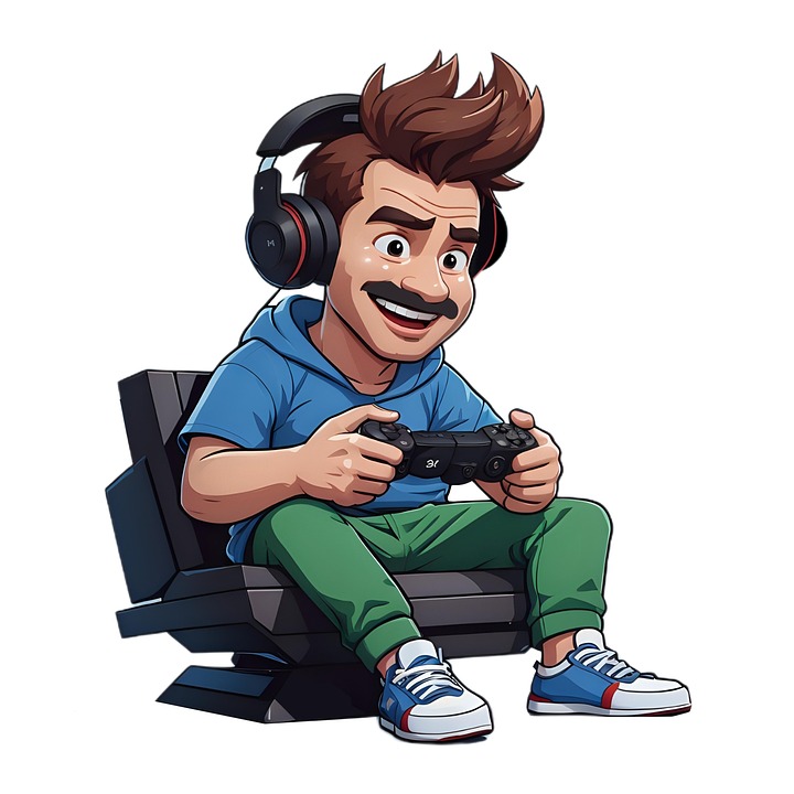 Cartoon Guy Gamer