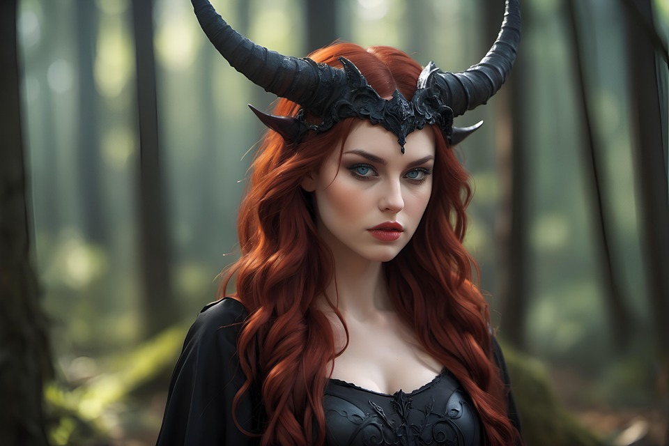 Download Ai Generated Woman Demon Royalty Free Stock Illustration Image Pixabay