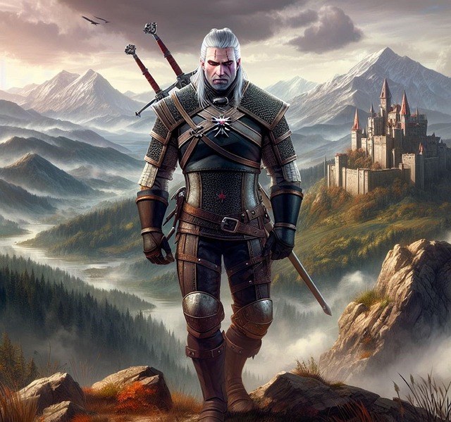 Download Witcher, Geralt, Warrior. Royalty-Free Stock Illustration ...