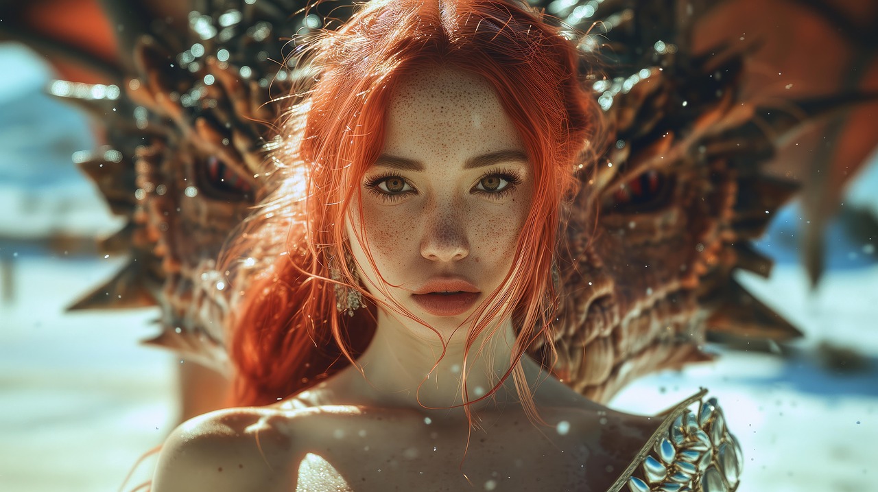 Download Ai Generated Woman Dragon Royalty Free Stock Illustration