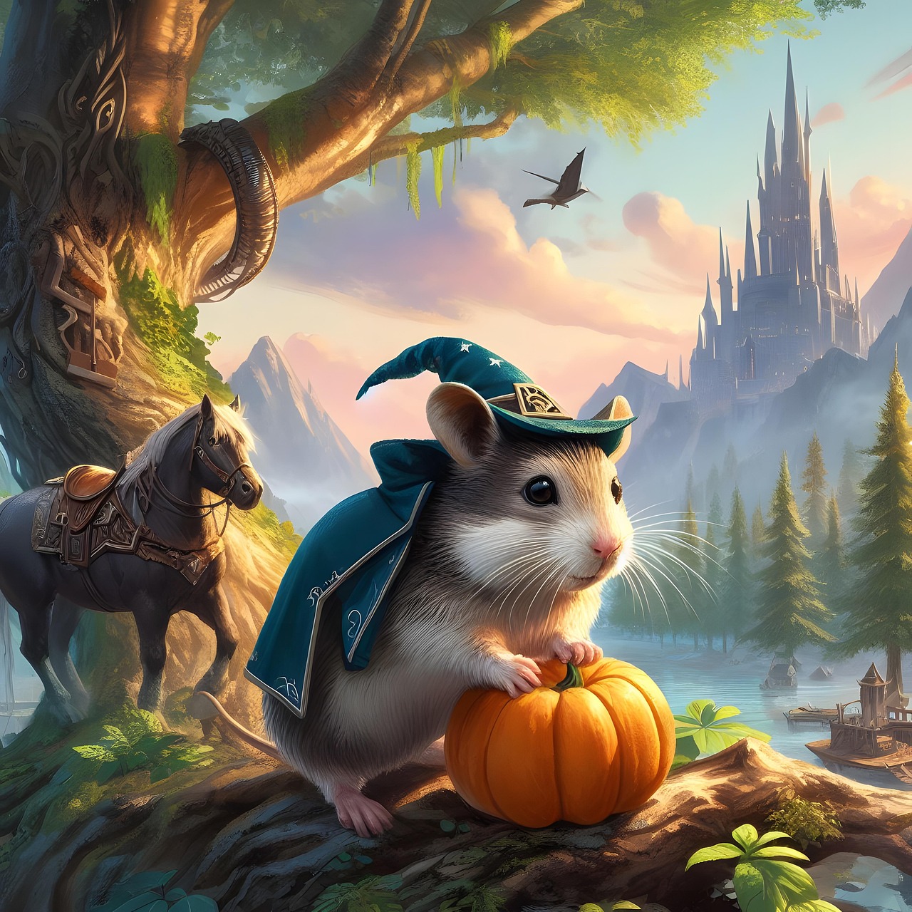 Download Hamster, Bird, Horse. Royalty-Free Stock Illustration Image ...