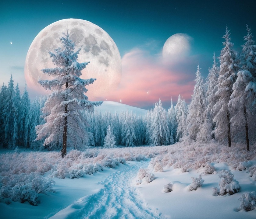 Download Winter, Planets, Forest. Royalty-Free Stock Illustration Image ...