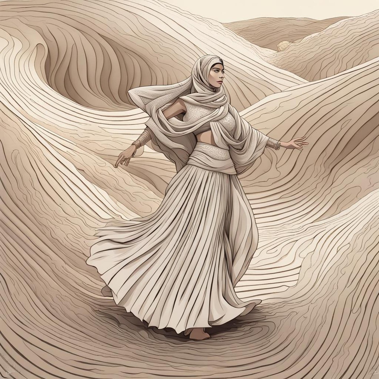 Download Woman, Portrait, Sand. Royalty-Free Stock Illustration Image ...