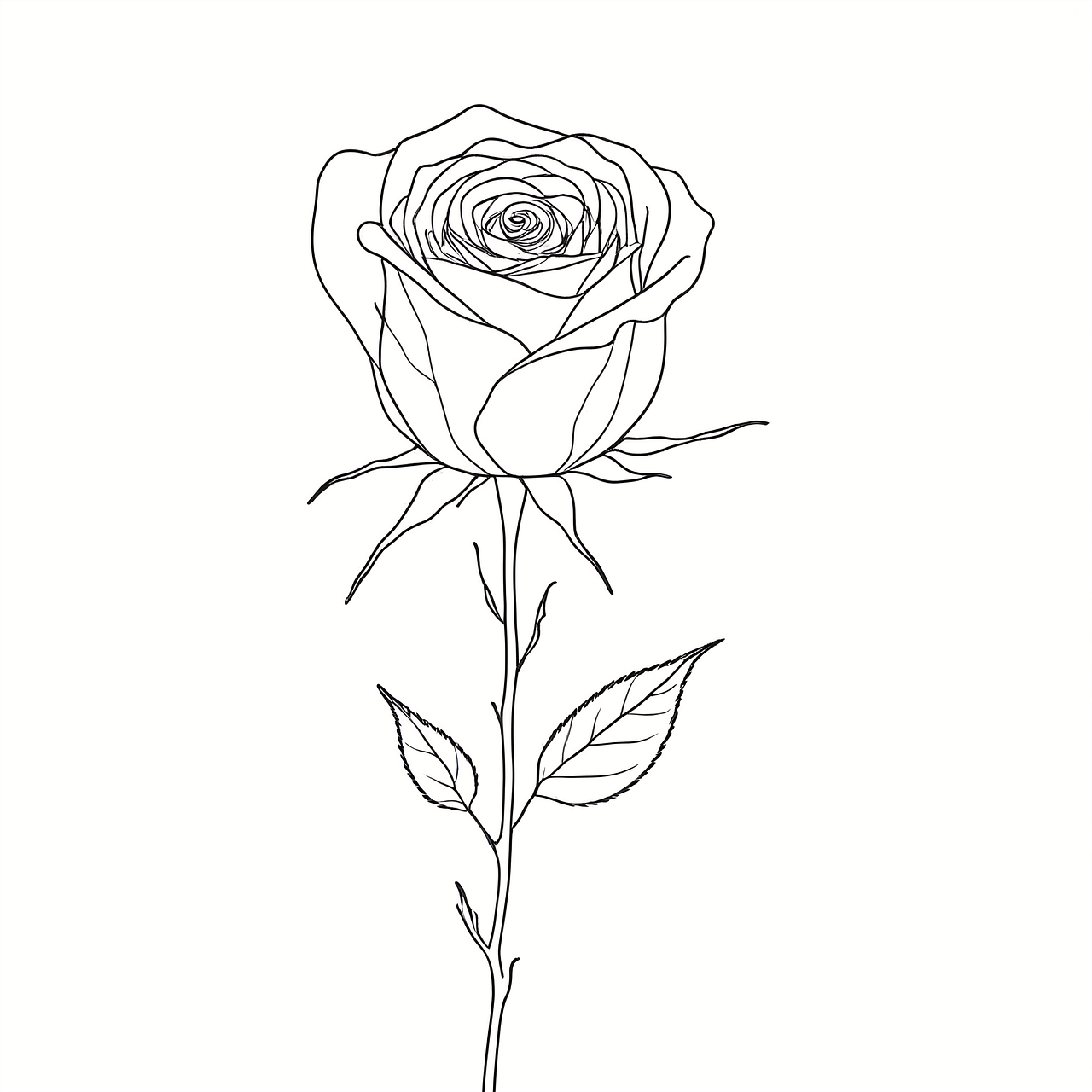 Download Rose Outline Design Royalty Free Stock Illustration Image