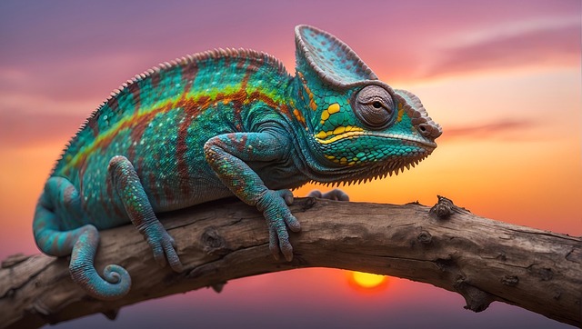 Download Ai Generated Chameleon Reptile Royalty Free Stock
