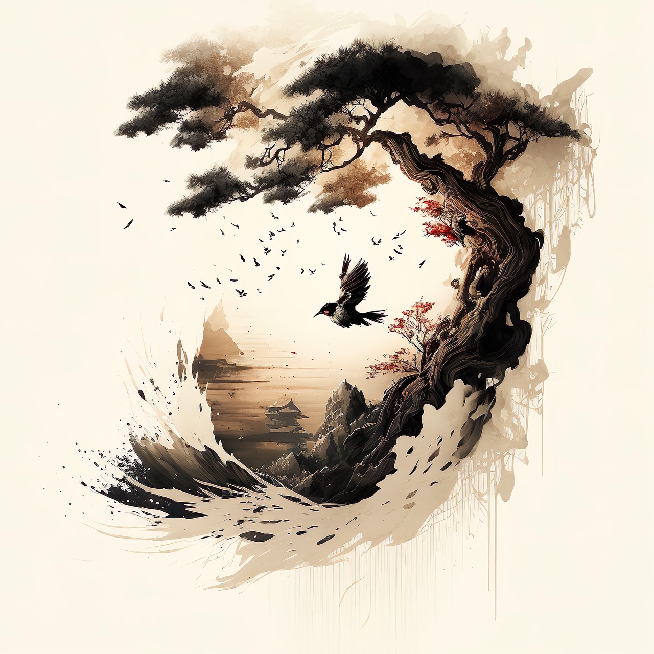 Download Ai Generated Tree Bird Royalty-Free Stock Illustration Image ...