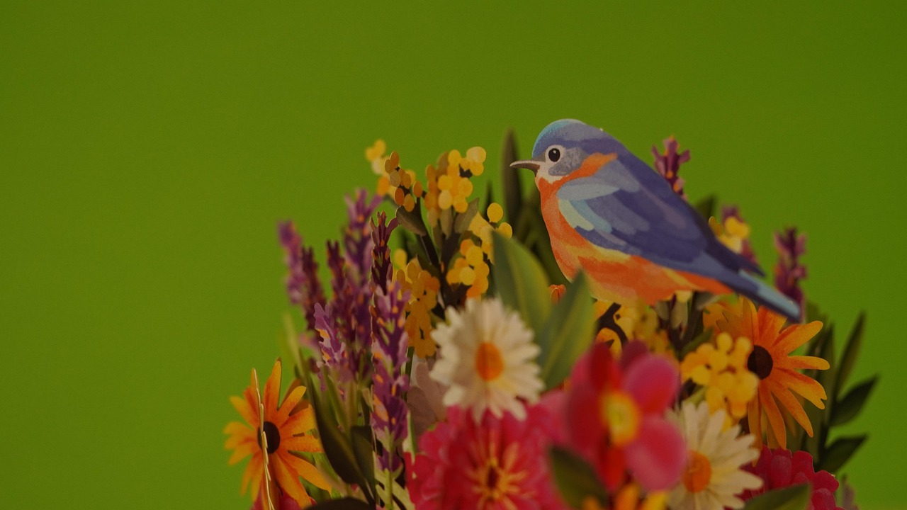 Bird Paper Flowers - Free photo on Pixabay
