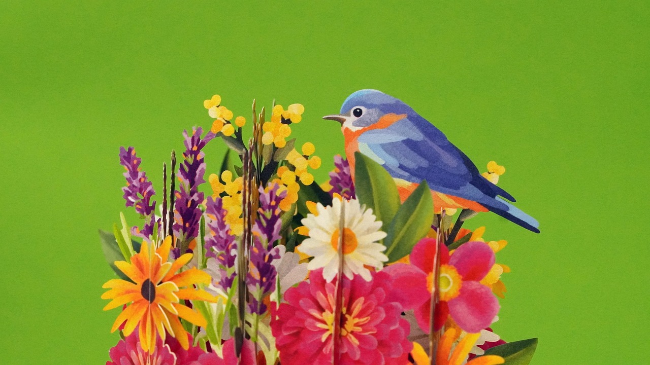 Bird Paper Flowers - Free photo on Pixabay - Pixabay