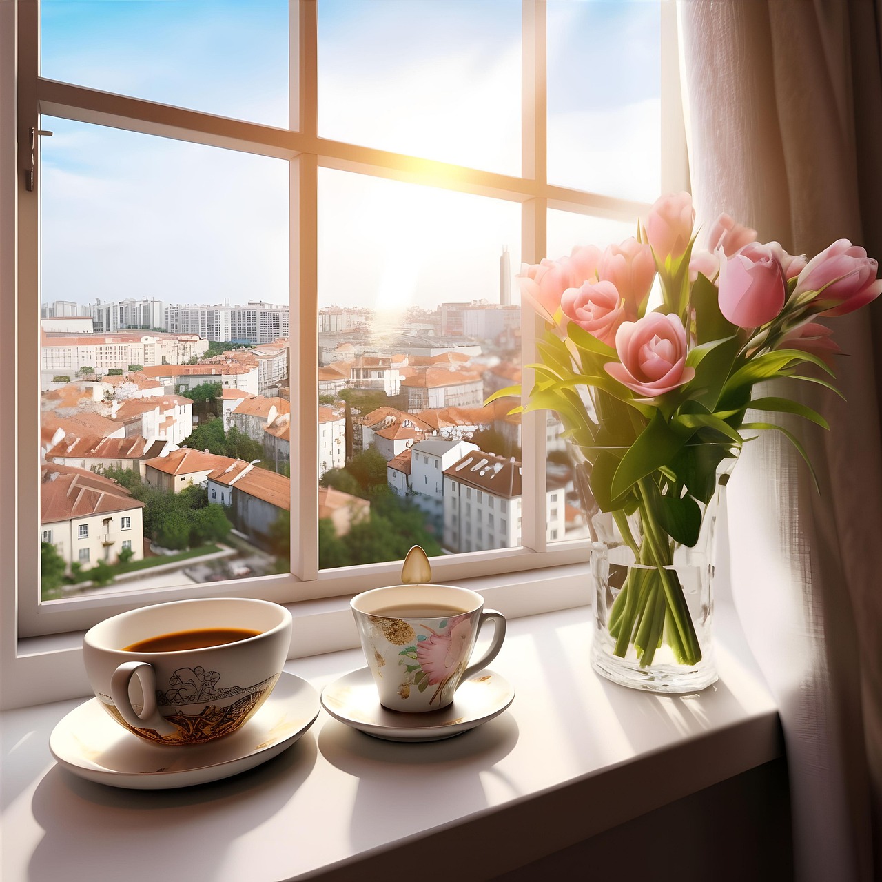 Download Coffee, Vase, Morning. Royalty-Free Stock Illustration Image ...