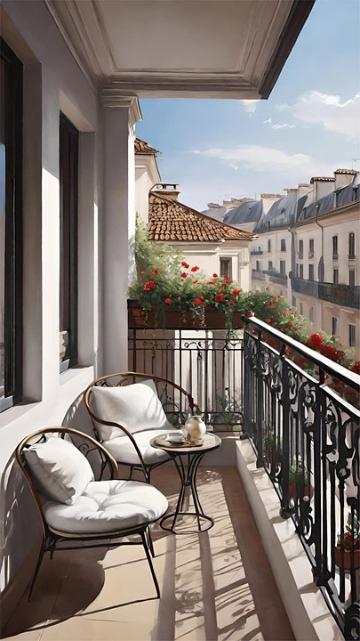 Download Balcony, Tuscany, Serenity. Royalty-Free Stock Illustration ...