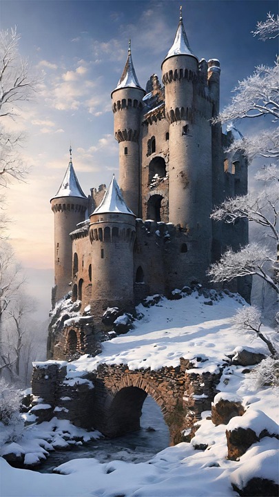 Download Castle Snow Winter Royalty-Free Stock Illustration Image - Pixabay