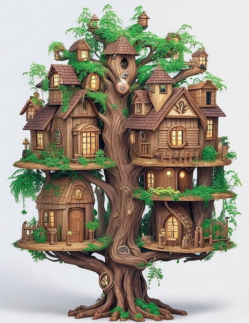 Download Ai Generated, Tree Houses, Fantasy. Royalty-Free Stock ...