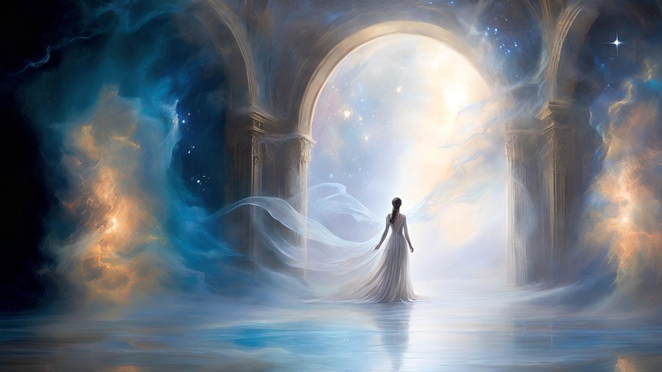 Download Woman, Space, Portal. Royalty-Free Stock Illustration Image ...