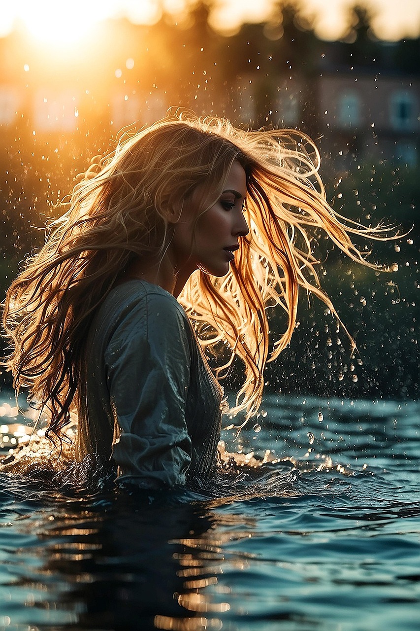 Download Woman Beauty Lake Royalty Free Stock Illustration Image