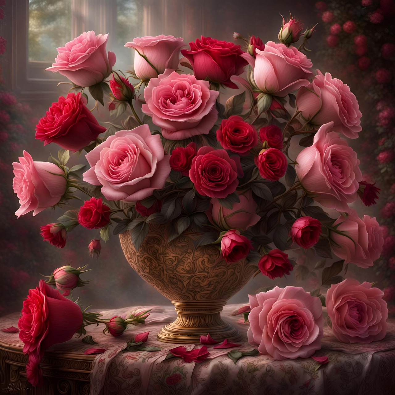 Download Ai Generated, Bouquet Of Roses, Roses. Royalty-Free Stock Illustration Image - Pixabay