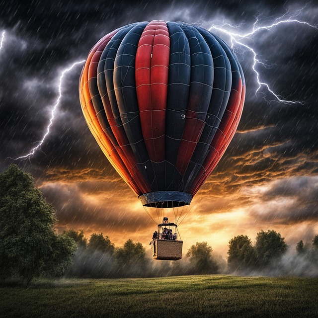 Download Ai Generated, Hot Air Balloon, Storm. Royalty-Free Stock ...