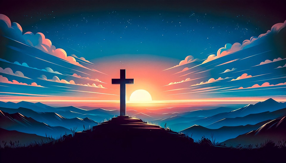 Download Ai Generated, Cross, Mountains. Royalty-Free Stock ...