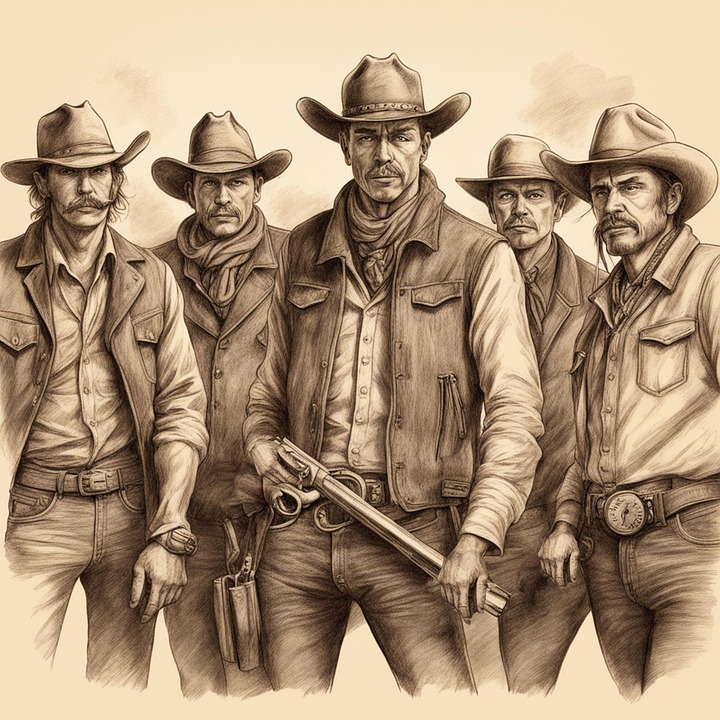 Download Western Film, Horses, Canada. Royalty-Free Stock Illustration ...