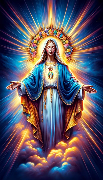 Download Ai Generated Virgin Mary Serene Royalty-Free Stock ...