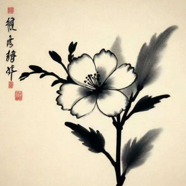 Download Ink, Flower, China. Royalty-Free Stock Illustration Image ...