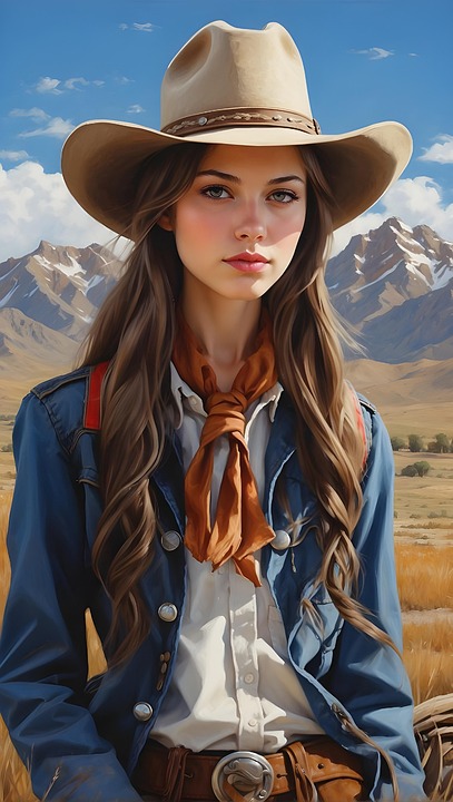 Download Ai Generated Nature Cowgirl Royalty Free Stock Illustration Image Pixabay