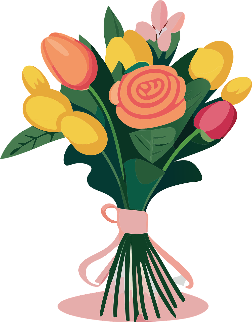 Download Ai Generated Flowers Bouquet Royalty Free Vector Graphic Pixabay