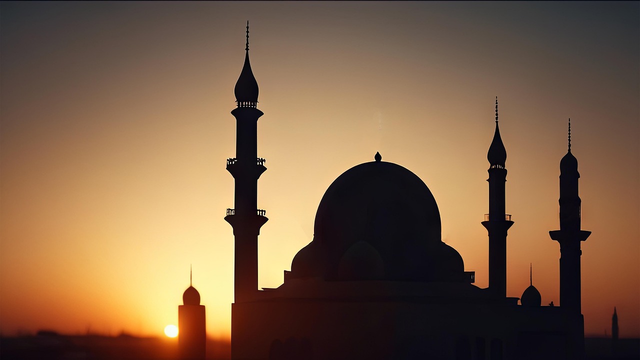 Download Mosque, Silhouette, Background. Royalty-Free Stock ...