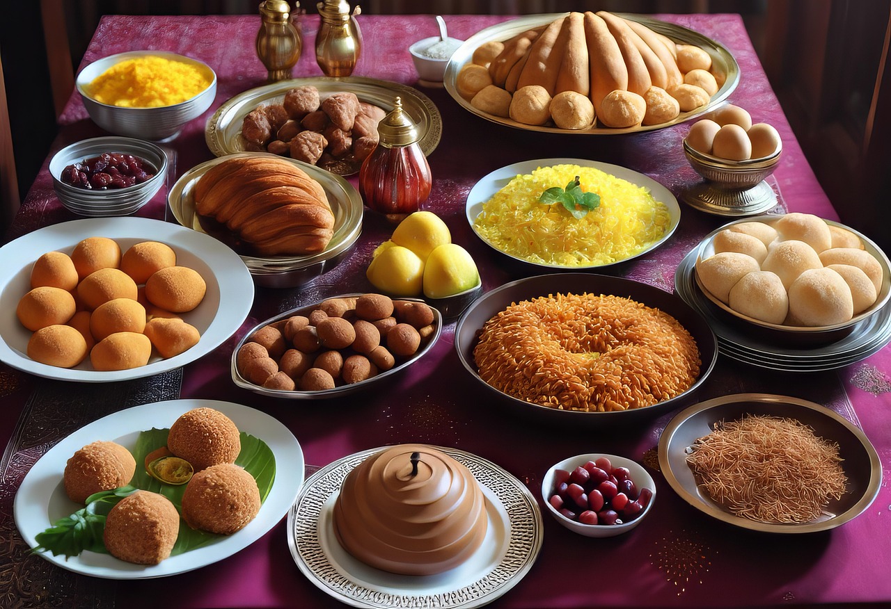 Download Eid Al Fitr, Background, Foods. Royalty-Free Stock ...