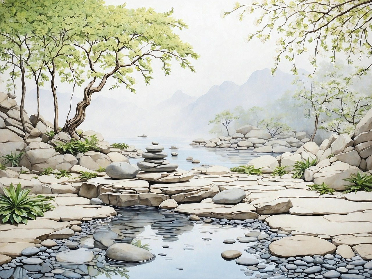 Download Zen Meditation Stones Royalty-Free Stock Illustration Image - Pixabay