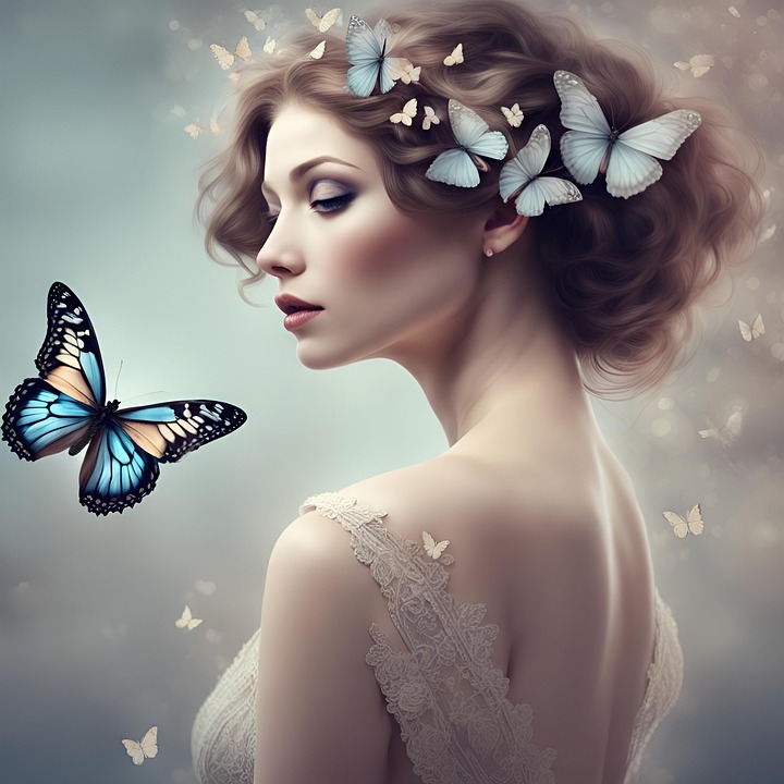 Download Butterfly, Butterflies, Woman. Royalty-Free Stock Illustration ...