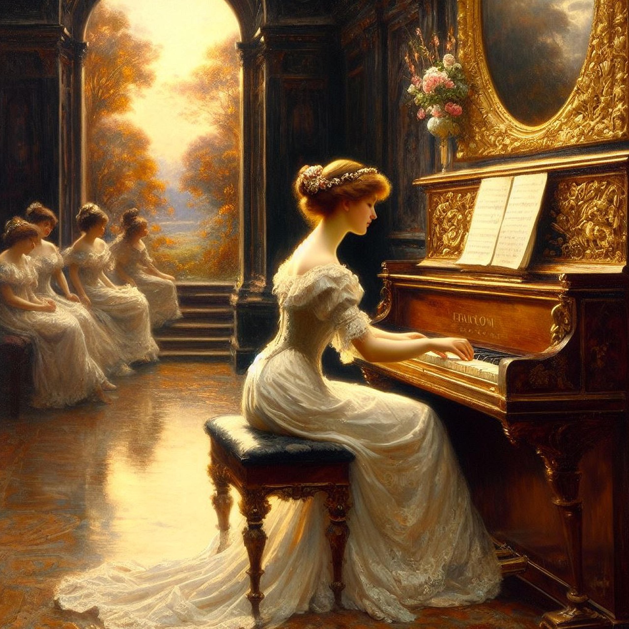 Download Ai Generated, Woman, Piano. Royalty-Free Stock Illustration ...