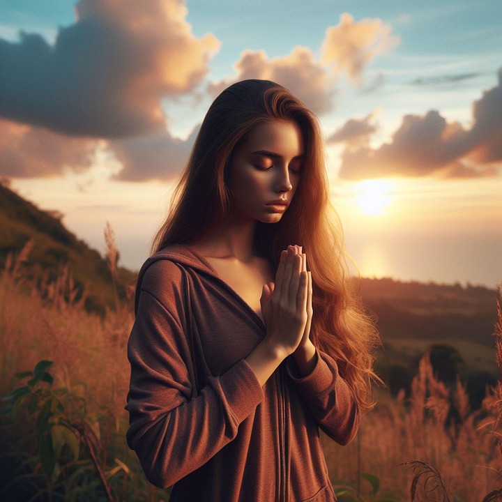 Download Ai Generated, Woman, Praying. Royalty-Free Stock Illustration ...