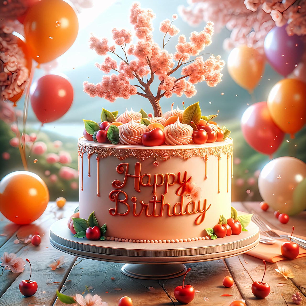 Download Ai Generated, Happy Birthday, Cake. Royalty-Free Stock ...