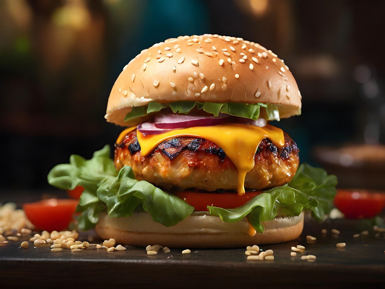 Download Ai Generated, Burger, Food. Royalty-Free Stock Illustration ...