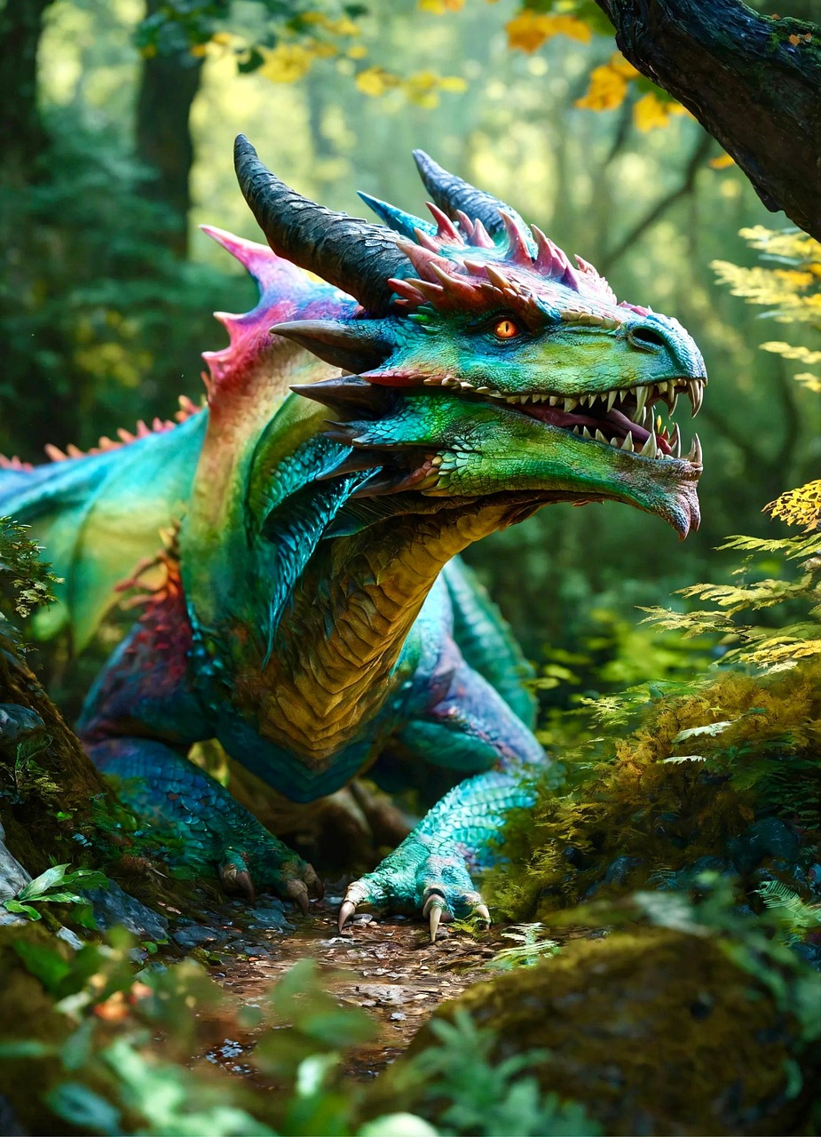 Download Ai Generated, Dragon, Forest. Royalty-Free Stock Illustration ...