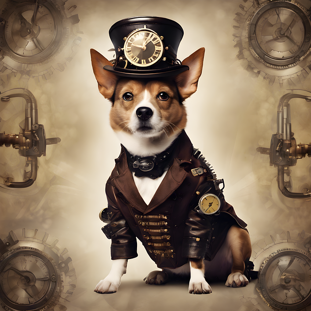Download Ai Generated, Steampunk, Dog. Royalty-Free Stock Illustration ...